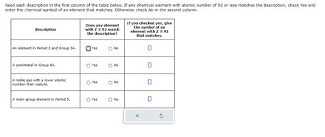 solved read each description in the first column of the