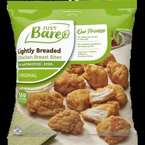 Lightly Breaded Chicken Breast Bites Just Bare Foods