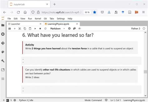 Exercice Worksheets With Jupyter Notebooks ‒ Educational Initiatives ‐ Epfl