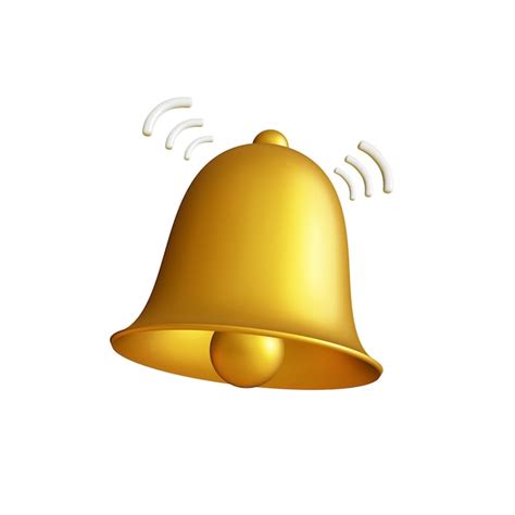 Premium Photo 3d Bell Notifications Set Of Yellow Bells Icon Realistic 3d Object With Sound