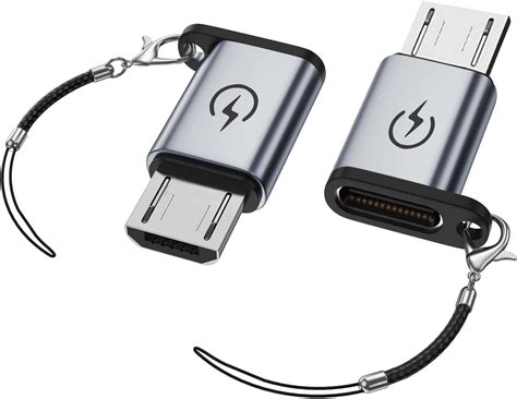 Usb C Auf Micro Usb Adapter 2 Stück Für Datentransfer Und Zum Aufladen