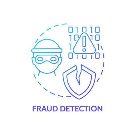 Fraud Detection Blue Gradient Concept Icon Identify Fraudulent Activity Use Of Machine