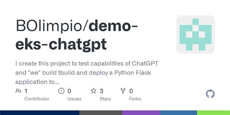 GitHub BOlimpio Demo Eks Chatgpt I Create This Project To Test Capabilities Of ChatGPT And