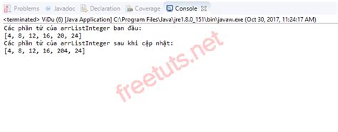 ArrayList Trong Java Freetuts