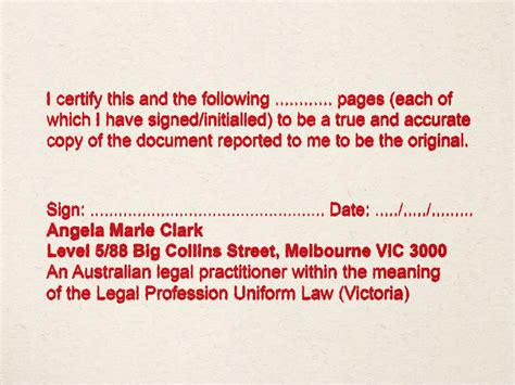 Custom Solicitor Rubber Stamps Melbourne Red Ink