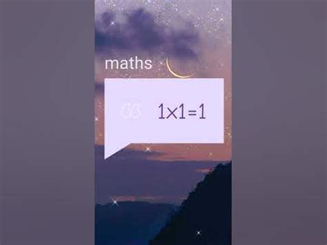 1 1 1 One Times One Is Equal To One Basic Maths With Explanation Youtube