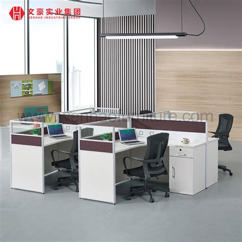 Wholesale Latest Designs Office Table Workstation Modular 4 6 Seater People Desk Open Staff