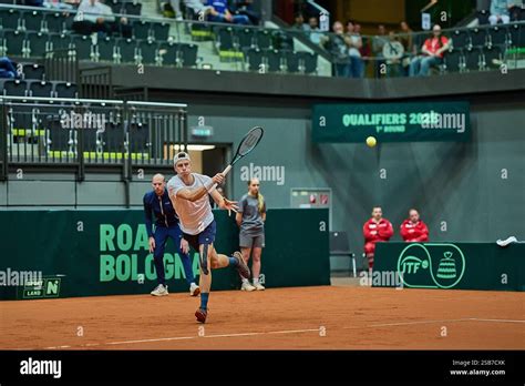 Schwechat Lower Austria Austria 1st Feb 2025 Eero Vasa Of Finland Returns With Forehand To