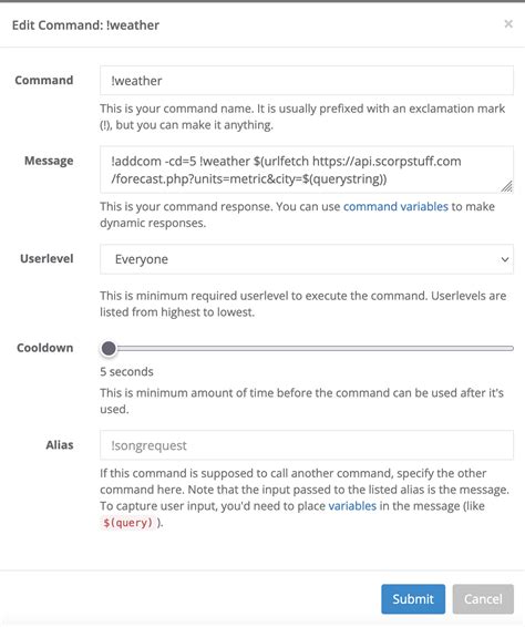 Weather Command Nightbot Nightdev Community Forums