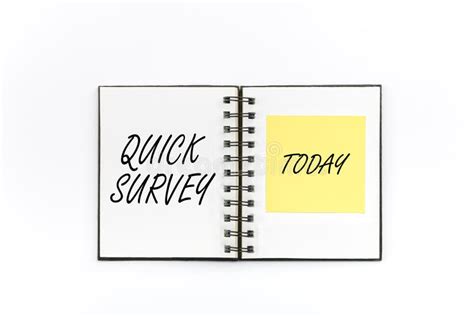 Hand Writing Sign Quick Survey Word Written On Conduct Fast Check On Condition Value Situation