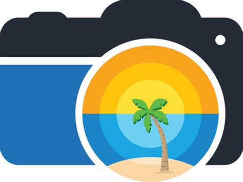 Beach Photography Sign Symbol Camera Icon Summer Holidays Image Video