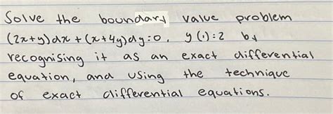 Solve The Boundary Value Problem Chegg