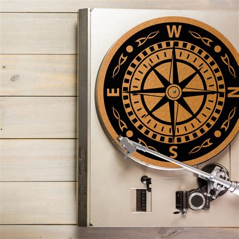 Compass Cork Slipmats Custom Printed Turntable Slipmats Order Now