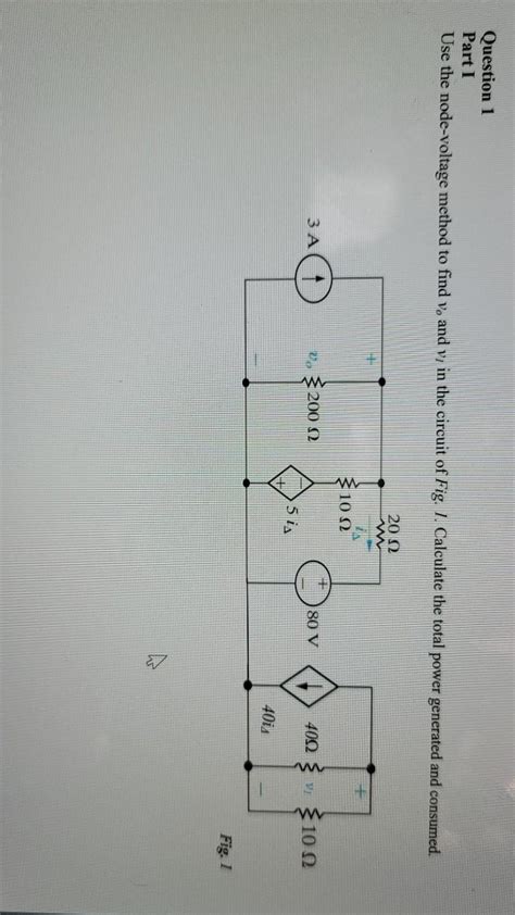 solved question 1 part i use the node voltage method to find