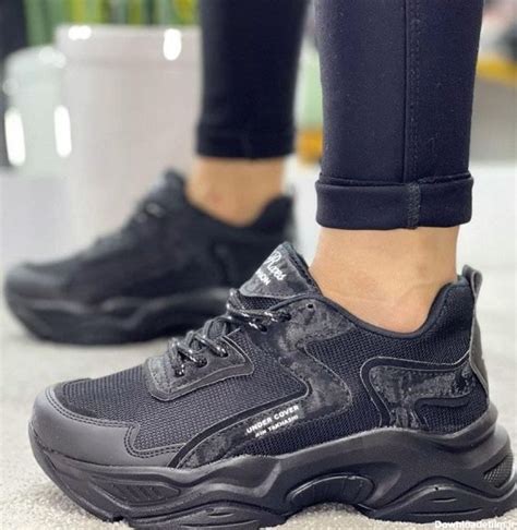 عکس کفش اسپرت دخترانه طوسی