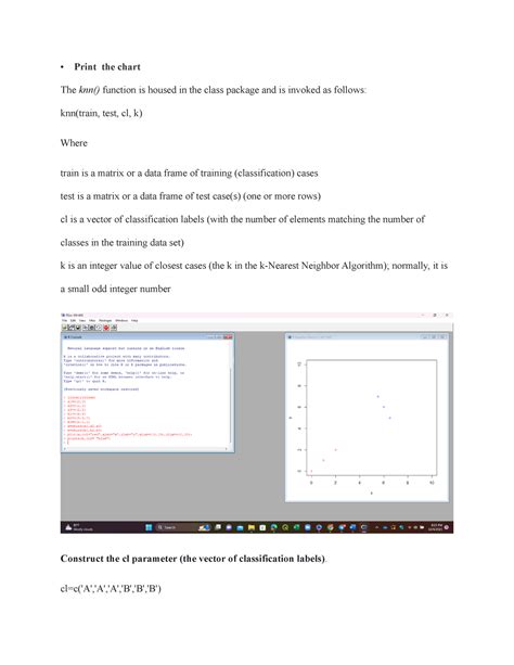 CS Assignment UNIT Print The Chart The Knn Function Is Housed In The Class Package