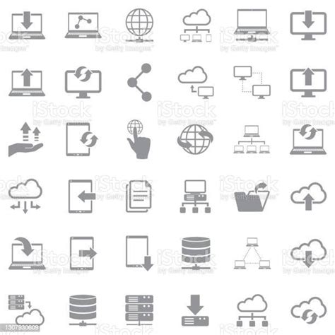 데이터 전송 아이콘입니다 회색 플랫 디자인 벡터 일러스트레이션 Usb 메모리에 대한 스톡 벡터 아트 및 기타 이미지 Usb 메모리 공유 개념 Istock