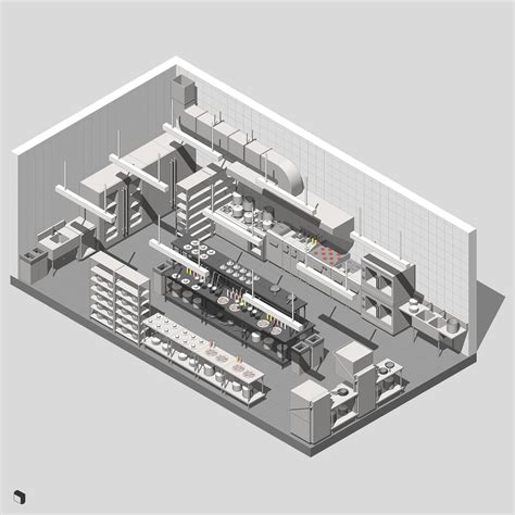 3d Model Revit Industrial Kitchen Toffu Co