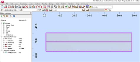 Columns Not Visible In Planar View For Model In Robot Structural Analysis