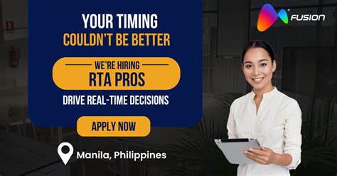 Real Time Analyst Jobs In Manila Fusion Cx Careers