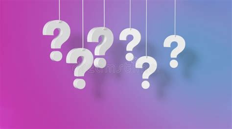Gradient Background Of Question Marks White Hanging Stock Illustration Illustration Of Growth