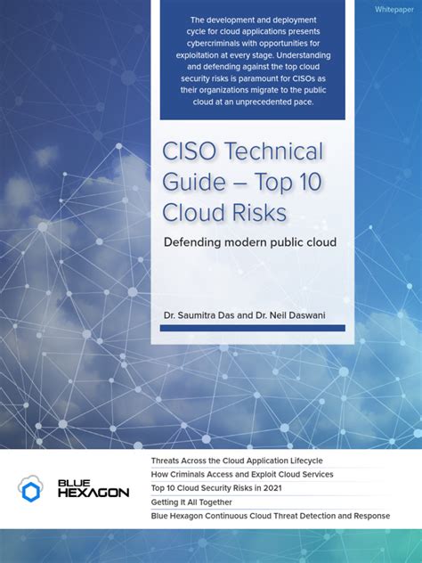 10 Cloud Risks Ciso Whitepaper Pdf Cloud Computing Security