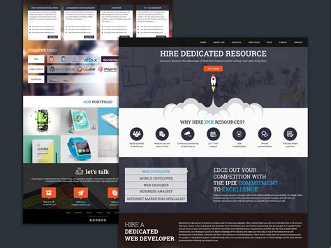 Website Mock Behance