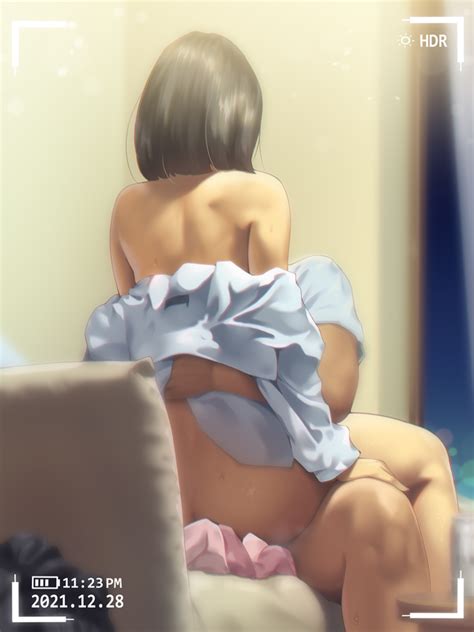 A X Original Commentary Redrawn Boy Girl Ass Back Battery Indicator Black Hair
