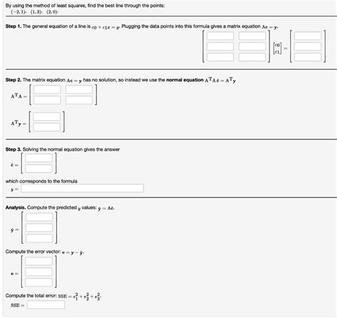 Solved By Using The Method Of Least Squares Find The Best Chegg