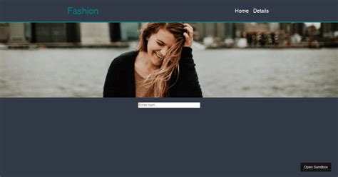 reactjs fashion app codesandbox