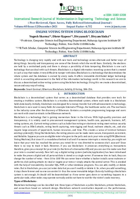 pdf online voting system using blockchain