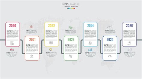 Timeline Infographic Vector With 7 Steps Can Be Used For Workflow Layout Diagram Annual