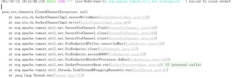 Java Spring Boot Embedded Tomcat Logs Debug Level Eofexception