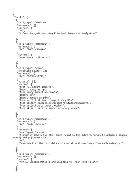 Face Recognition Using Pca Ipynb Pdf Data Management Computing