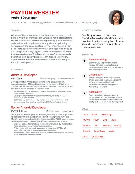 3 Successful Android Developer Resume Examples And Writing Tips For 2024