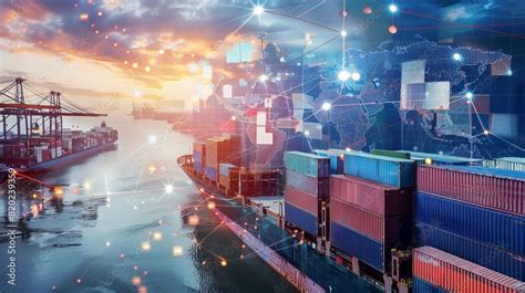 Ai Technology Enhances Global Logistics For International Delivery Using A World Map To Manage
