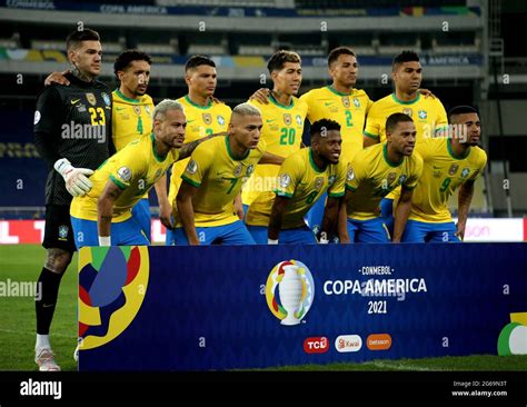 Rio De Janeiro Brazil July 02 Team Group Of Brazil Pose During The