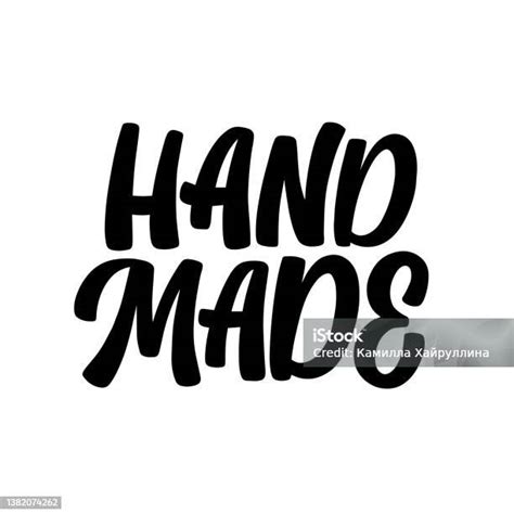 손으로 그린 글자 인용 비문 수제 인사말 카드 포스터 티셔츠 배너 인쇄 초대장을위한 완벽한 디자인 만들기에 대한 스톡 벡터 아트