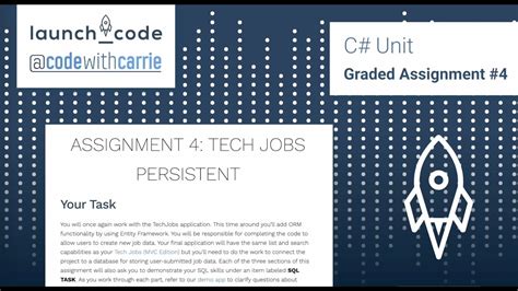 WebDev C Intro To Graded Assignment TechJobs Persistent Edition YouTube
