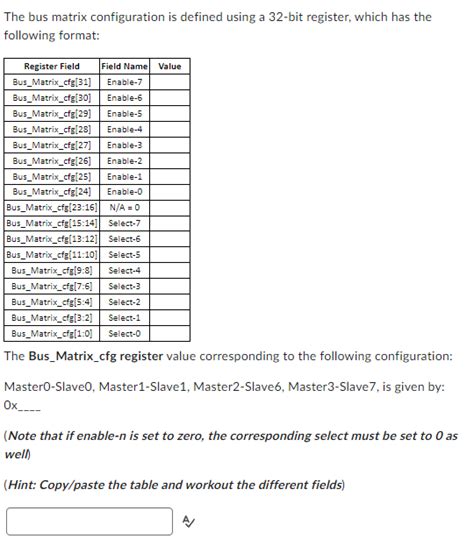 Solved A Microcontroller Has 4ahb Bus Masters Connected To 8