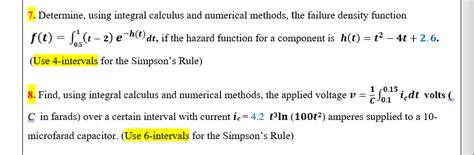 Solved Determine Using Integral Calculus And Numerical Chegg