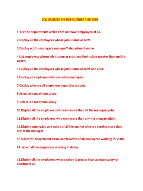 Sub Querry Un Solved Pdf Salary Employment Compensation