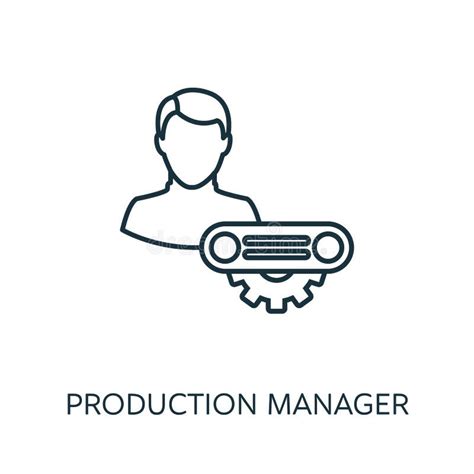 Production Manager Outline Icon Thin Style Design From Startup Icons Collection Stock