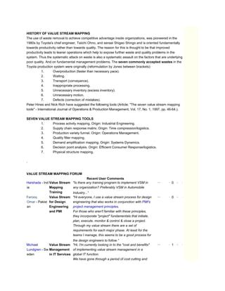 Value Stream Mapping F DOC Logistics Business