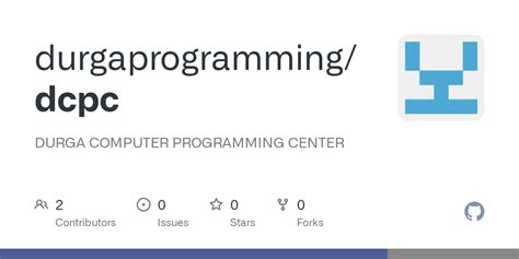Github Durgaprogrammingdcpc Durga Computer Programming Center
