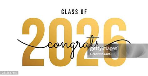 Class Of 2026 Lettering Congratulations To Graduates Typography Poster