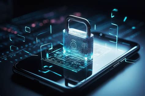 Cybersecurity Padlock Digital Lock On Technology Network Data Protection Cyber Securitym