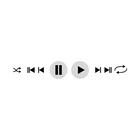 Shuffle Play Pause Repeat Fast Forward 10227690 Vector Art At Vecteezy
