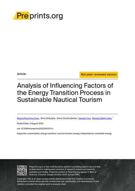 Pdf Analysis Of Influencing Factors Of The Energy Transition Process