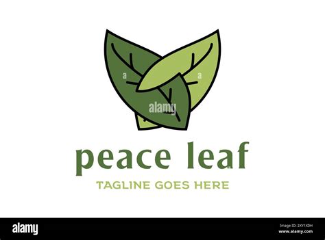 Nature Green Hand Leaf With Handshake Shape For Peace Deal Environment
